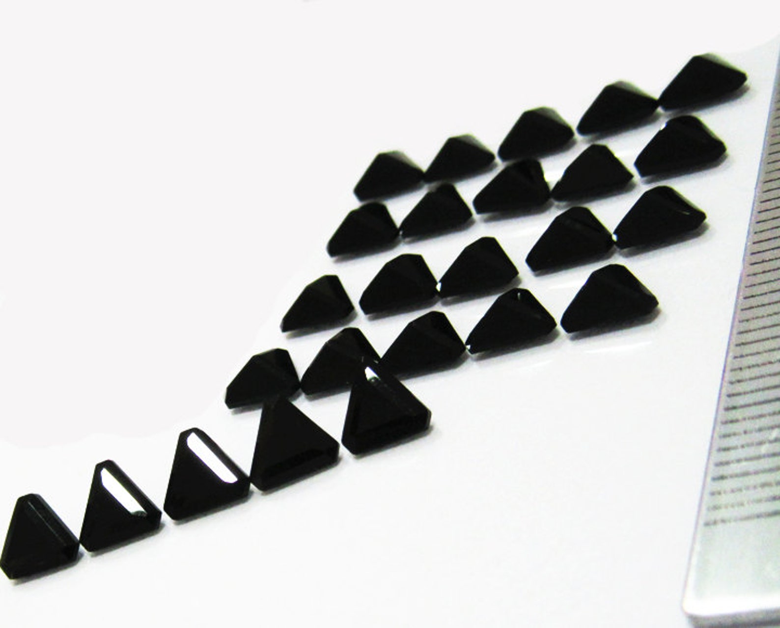 Black Onyx Triangles Gemstones Loose Onyx Gemstones Gemstones Set for ...