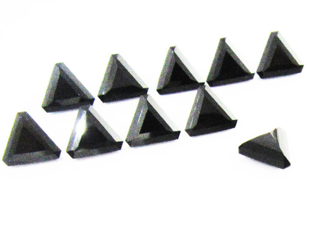 Black Onyx Triangles Gemstones Loose Onyx Gemstones Gemstones Set for ...