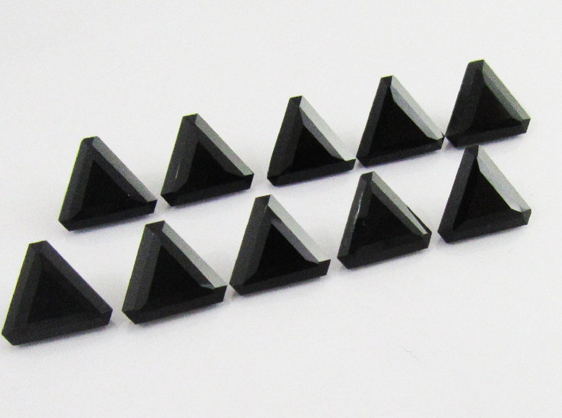 Black Onyx Triangles Gemstones Loose Onyx Gemstones Gemstones Set for ...