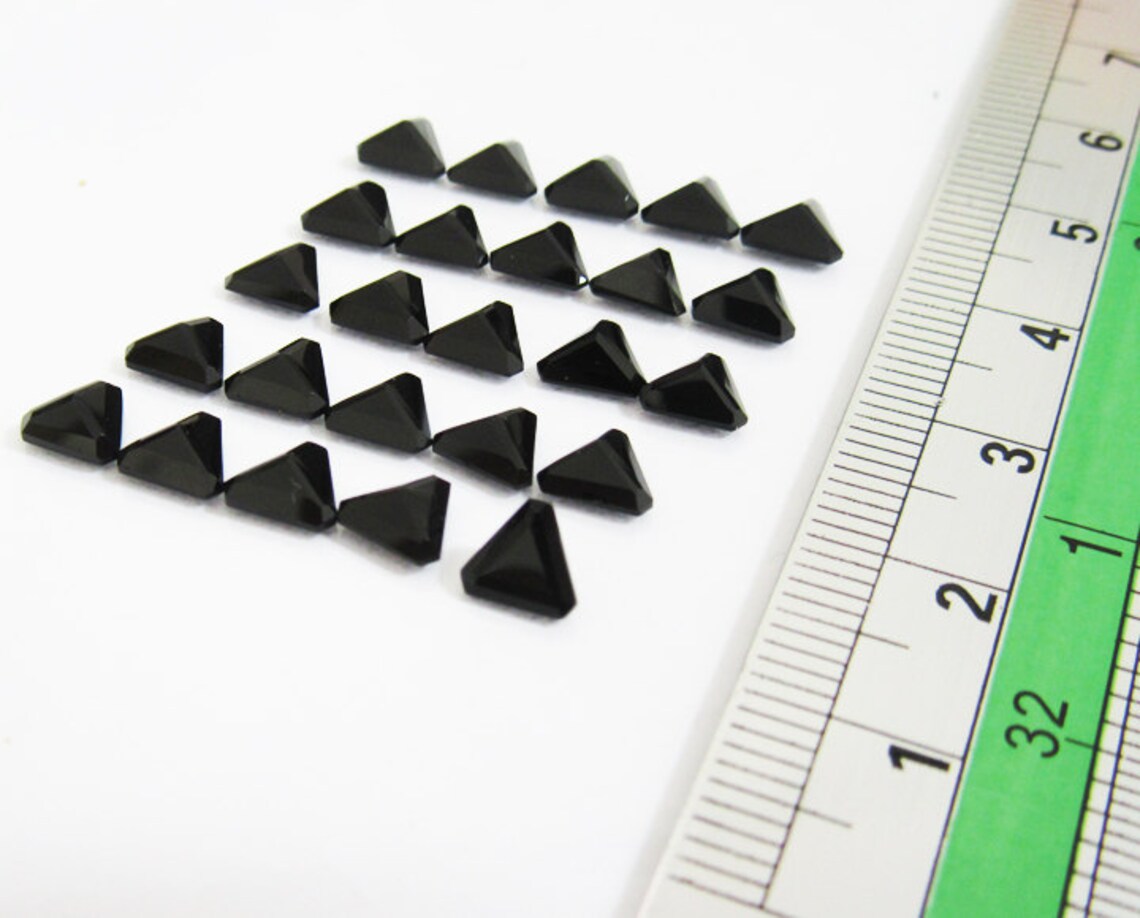Black Onyx Triangles Gemstones Loose Onyx Gemstones Gemstones Set for ...