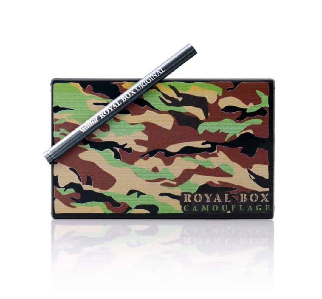 The Royal Box Black Camouflage Design 8 Compartment Snuff Box W/ Built ...