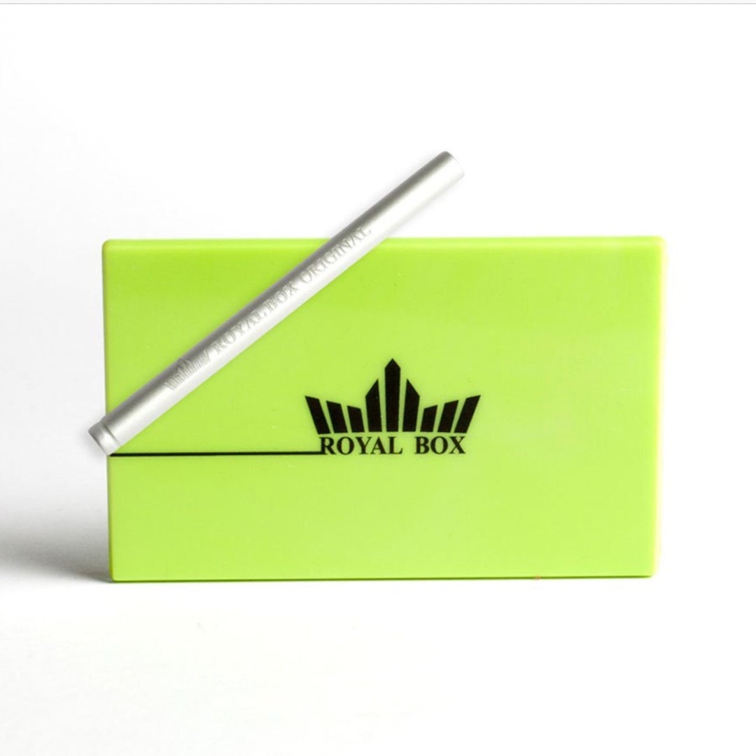 The Royal Box Neon Green 8 Compartment Snuff Box W/ Built in 3 Aluminum ...