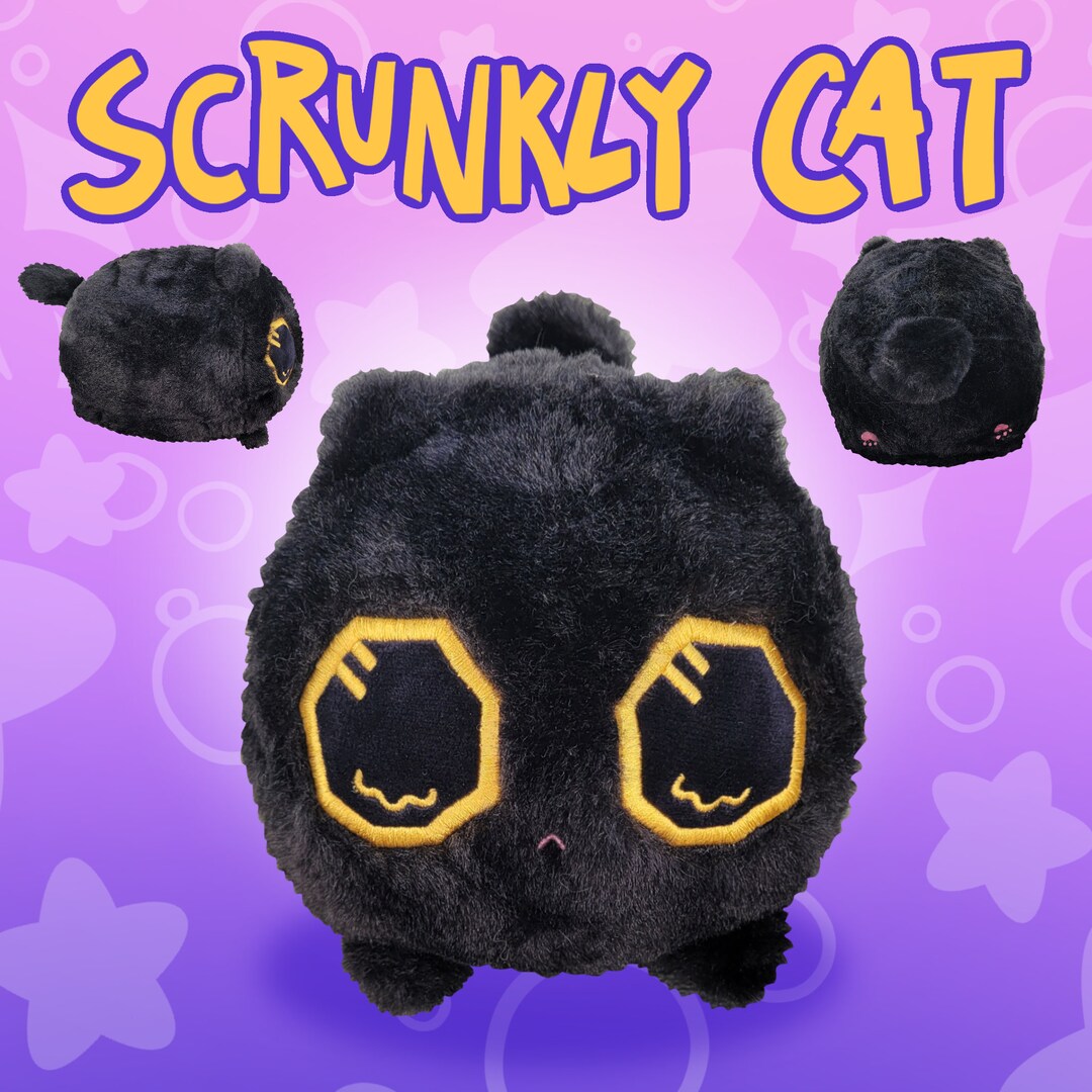 Scrunkly Cat 6 Inch Plushie - Etsy