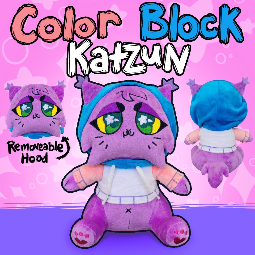 PRE ORDER Color Block Katzun 6 Inch Plushie in Production Cute Meow Owo ...