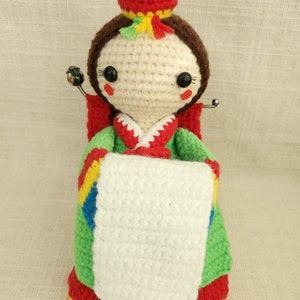 Crochet Doll Pattern, Korean Hanbok Wedding Bride, Amigurumi Doll ...