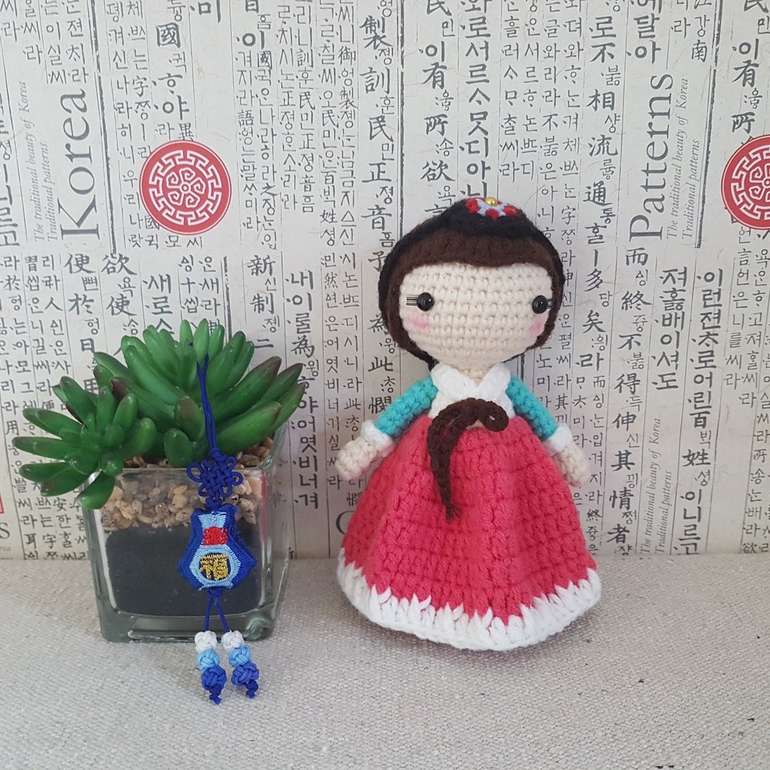 Crochet Doll Pattern, Korean Girl- Mina, Amigurumi Doll Pattern, Pdf ...