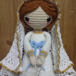 Crochet Doll Pattern, the Blessed Virgin Mary, Amigurumi Doll Pattern ...