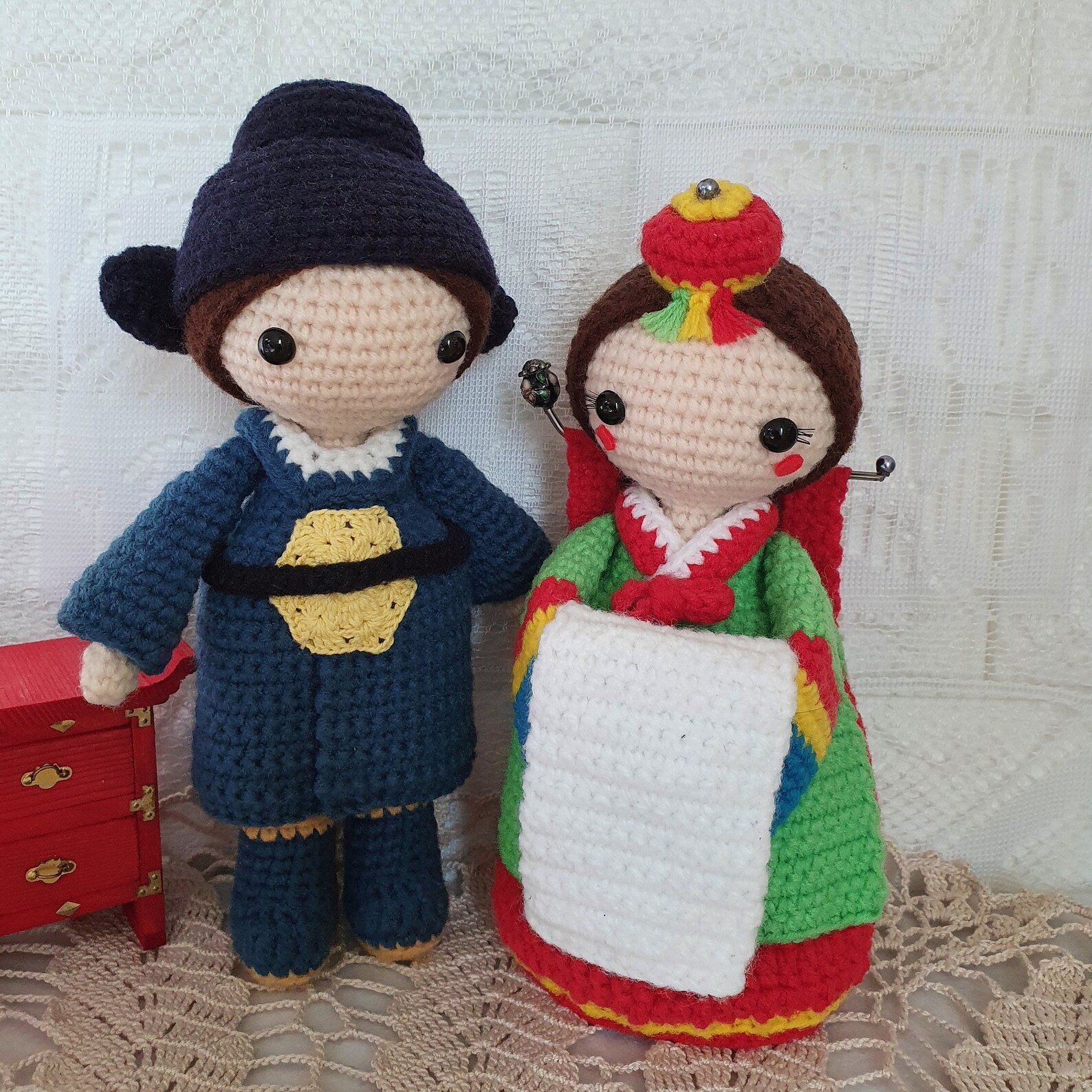 Crochet Doll Pattern Korean Traditional Wedding Couple - Etsy