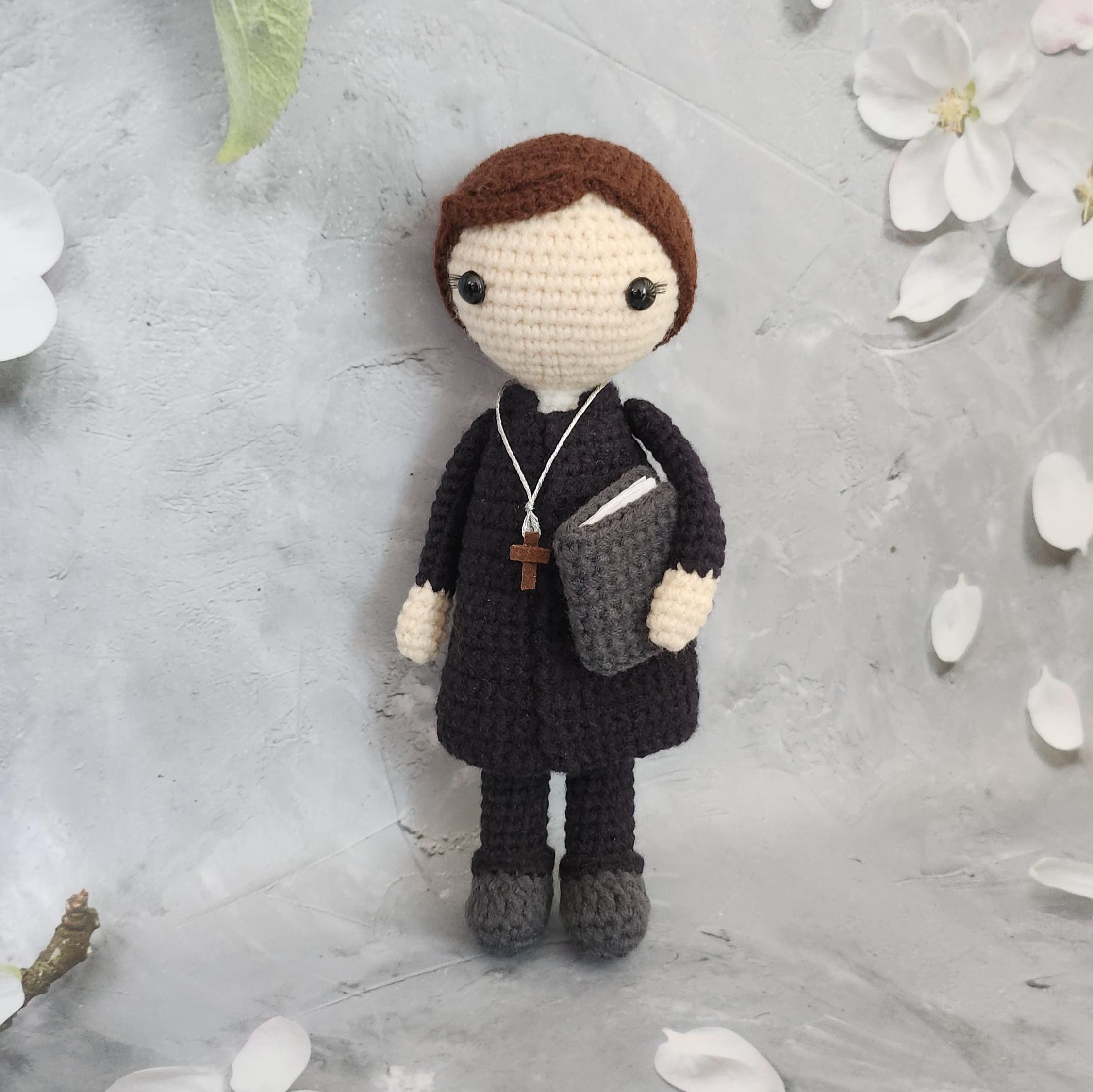 Priest Amigurumi Crochet Pattern – Catholic Pastor Doll – DIY Religious ...