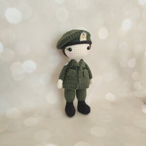 Crochet Doll Pattern, ROKA Soldier With Beret, Amigurumi Doll Pattern ...