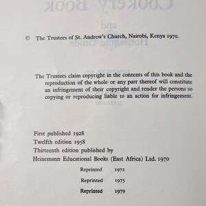 The Kenya Cookery and Household Guide, St. Andrew's Church Woman's ...