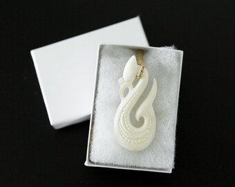 Maori Polynesian Bone Pendant With Adjustable Rope Necklace - Etsy