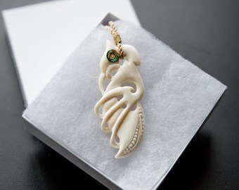 Maori Polynesian Bone Pendant With Adjustable Rope Necklace - Etsy
