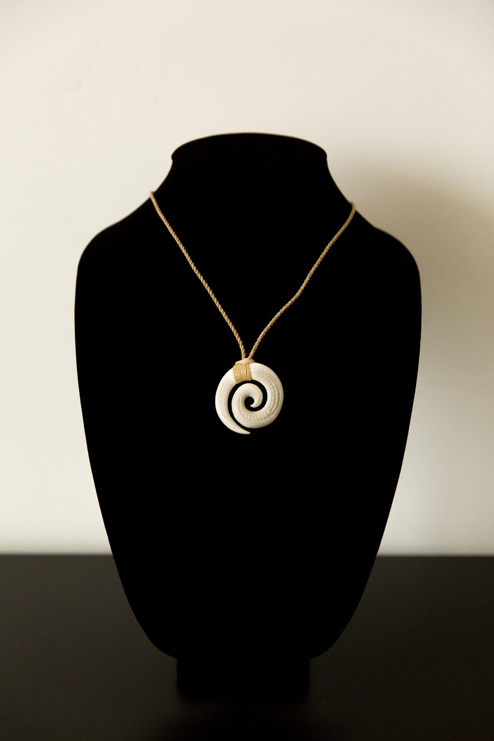 Maori Polynesian Bone Pendant With Adjustable Rope Necklace | Etsy