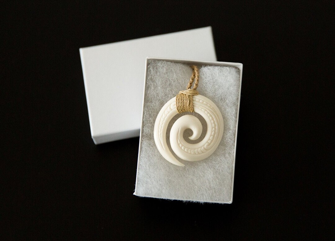 Maori Polynesian Bone Pendant With Adjustable Rope Necklace - Etsy