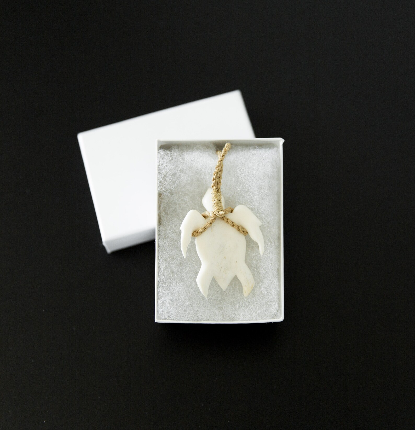 Turtle Bone Pendant With Adjustable Rope Necklace - Etsy