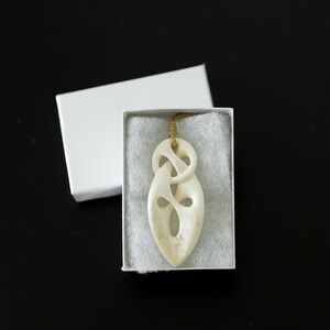 Polynesian Bone Pendant With Adjustable Rope Necklace - Etsy