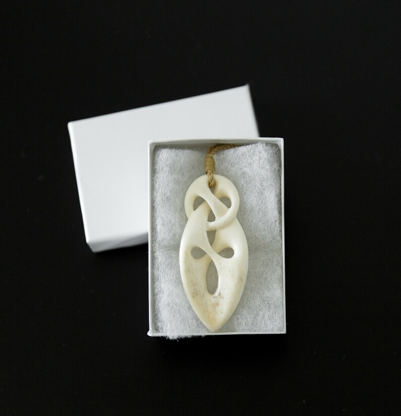 Polynesian Bone Pendant With Adjustable Rope Necklace - Etsy