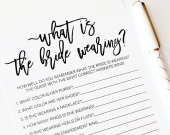 Bride Wearing Game - Etsy