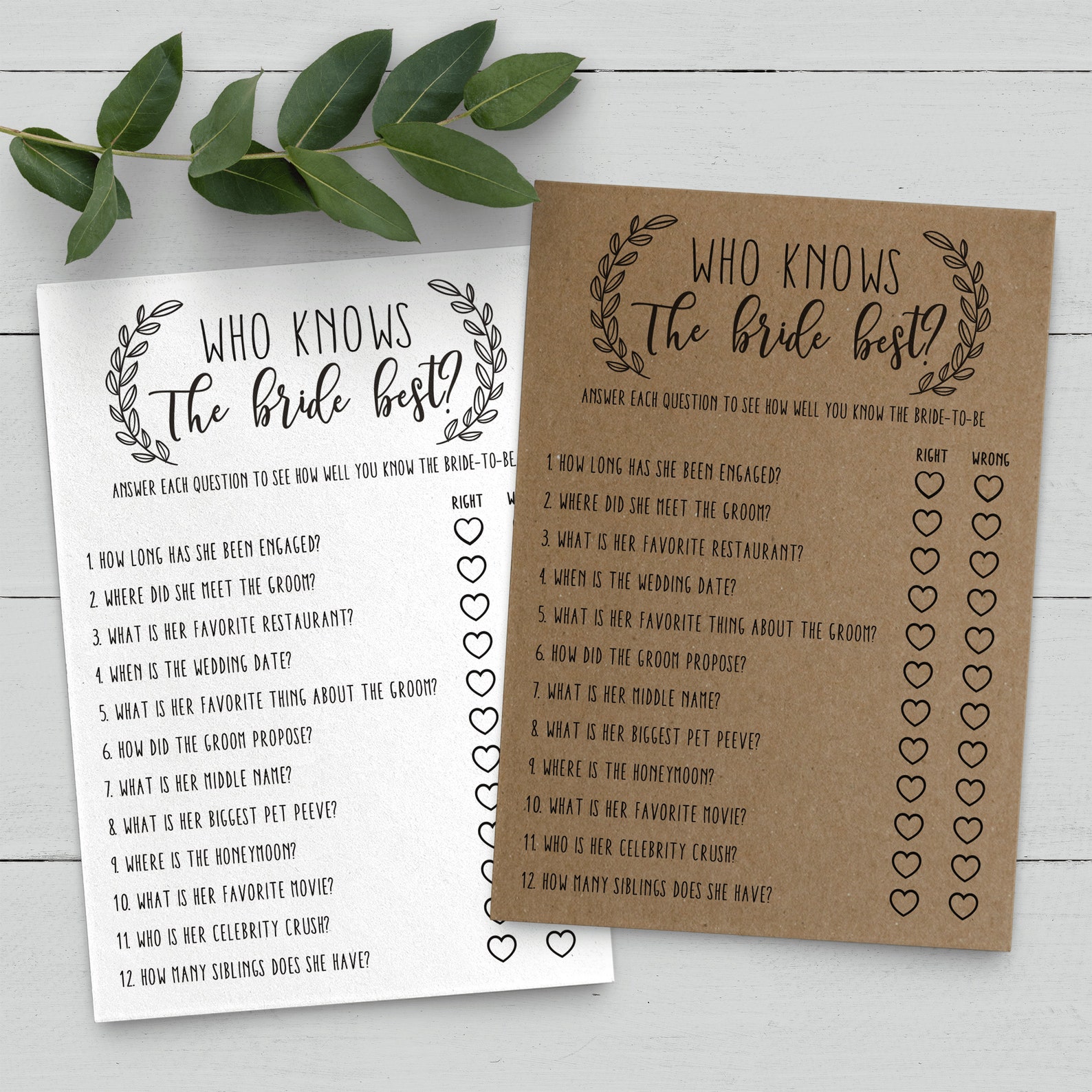Who Knows the Bride Best . Who Knows the Bride Best Bridal | Etsy