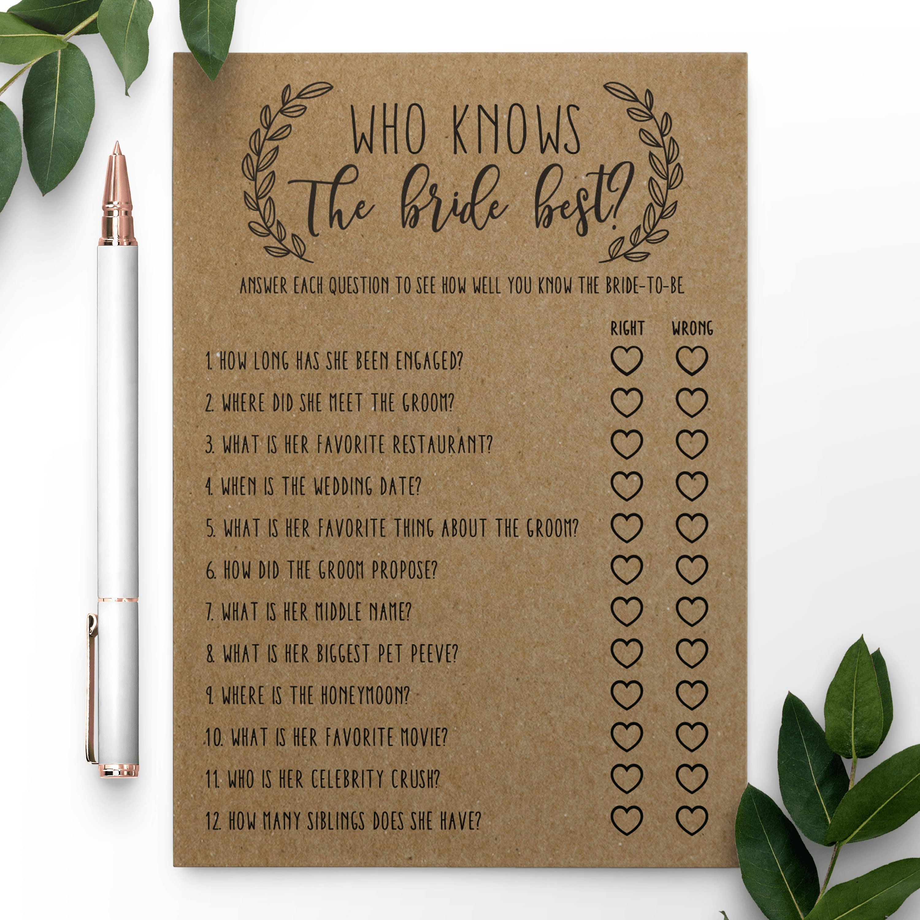 Who Knows the Bride Best . Who Knows the Bride Best Bridal | Etsy