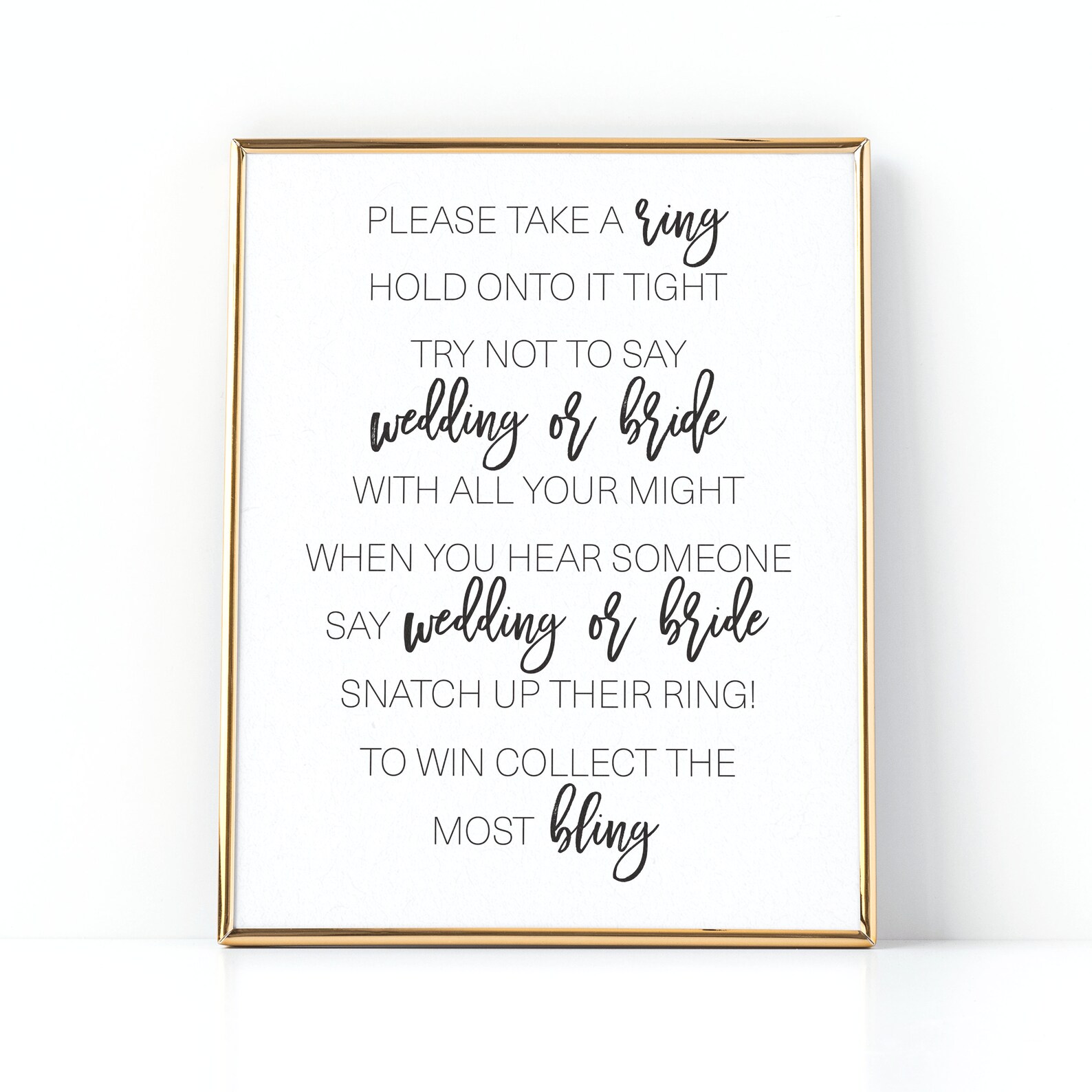 Please Take a Ring Game . Bridal Shower Please Take a Ring | Etsy