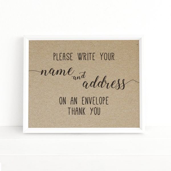 Address an Envelope Sign - Etsy