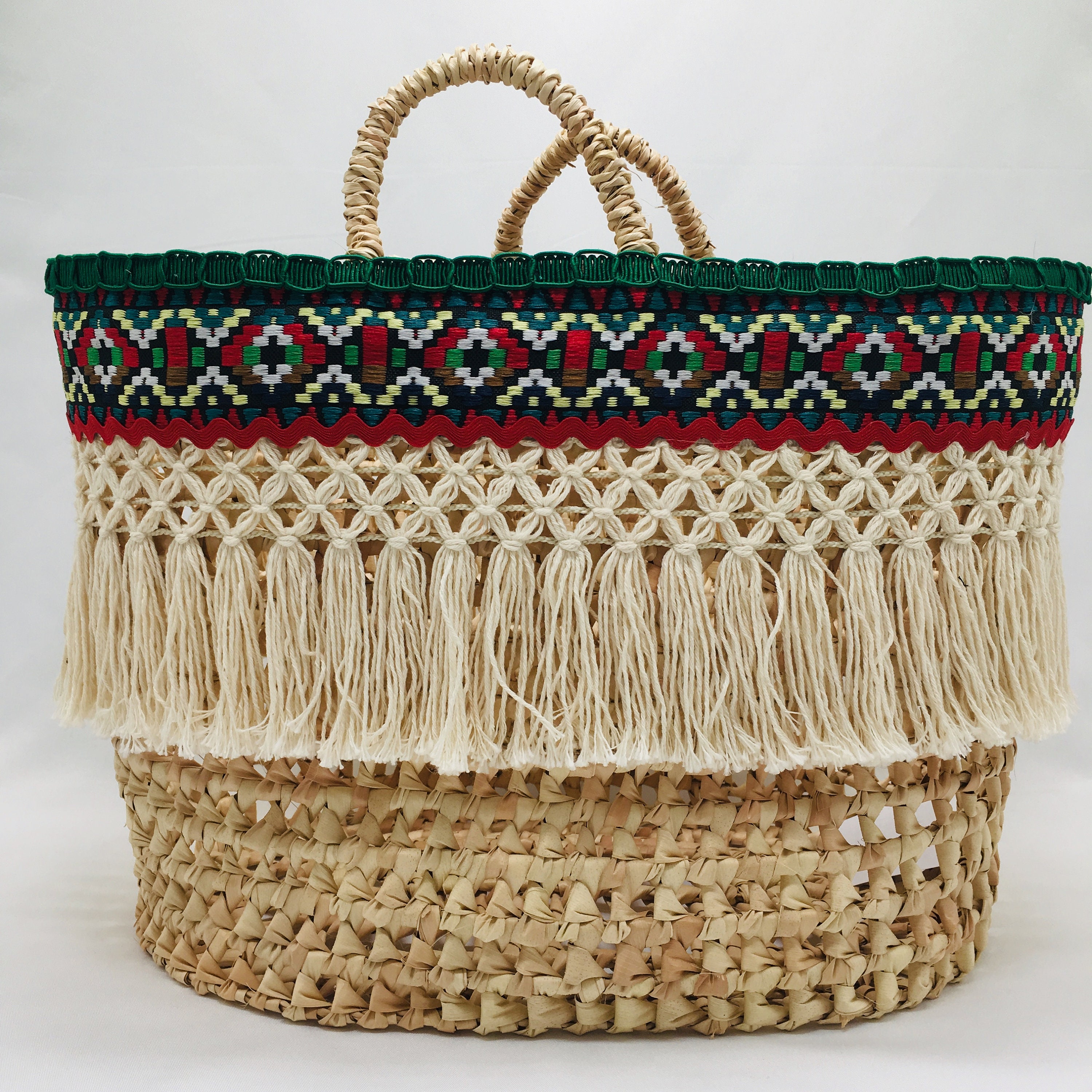 Baskets Panier marocain en osier sac en paille Moroccan straw Bag ...