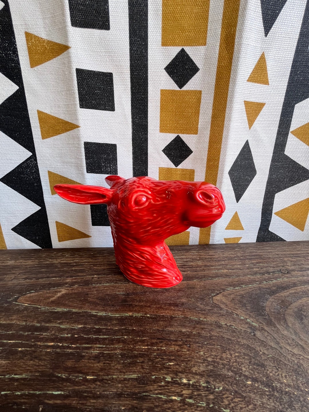 Ceramic Donkey RED | Ceramic Donkey Head | English Ceramics | Handmade ...