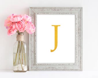 Monogram letter j | Etsy