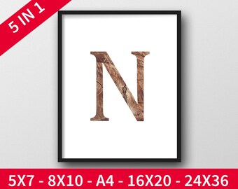 Monogram letter n | Etsy