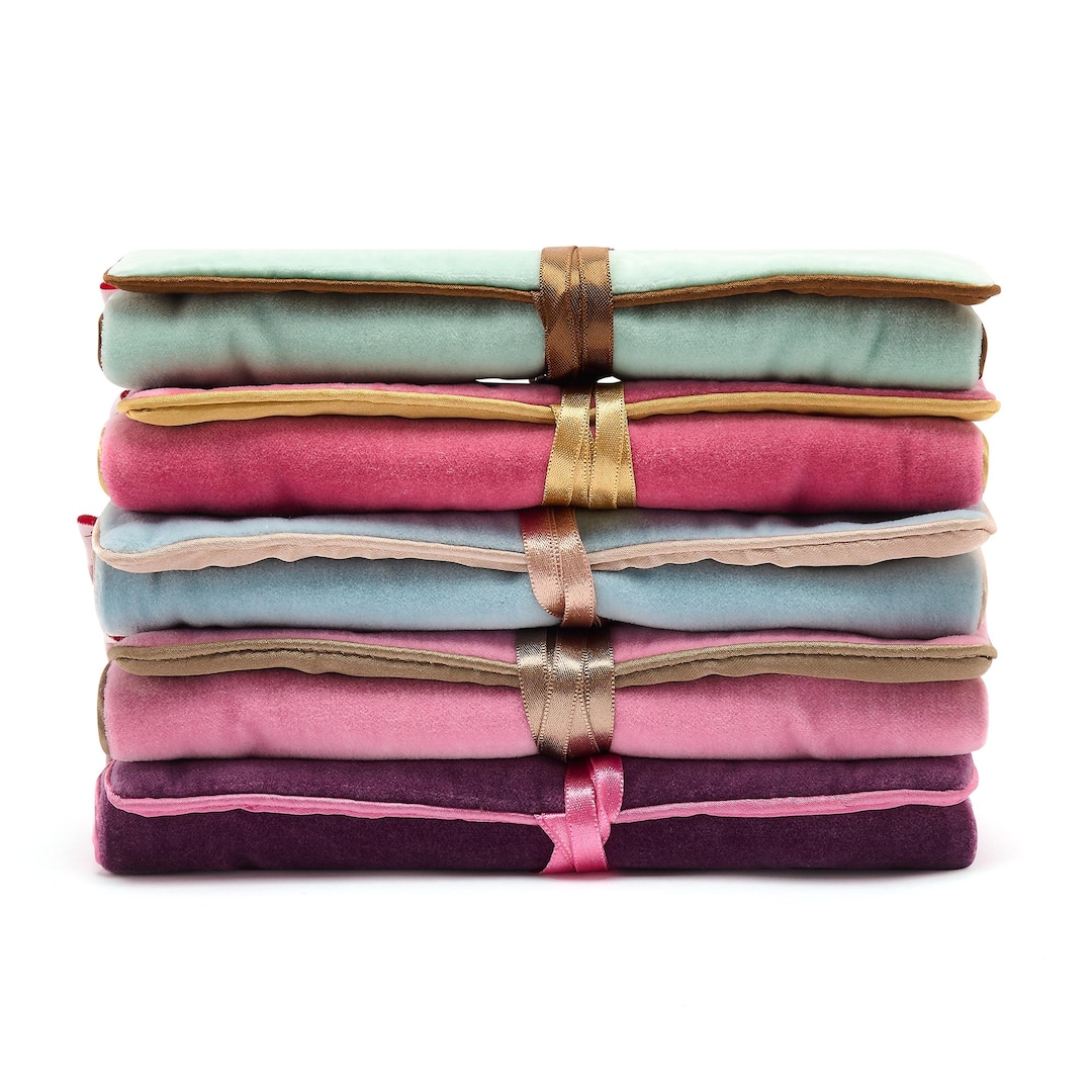 Gorgeous Velvet Jewellery Roll With Satin Lining & Beaded Ties in a ...