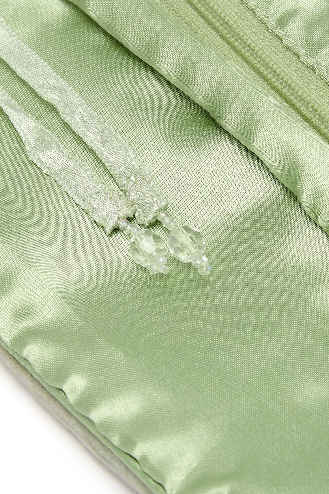 Sumptuous Vintage Green Velvet Jewellery Roll With Exquisite Beading ...