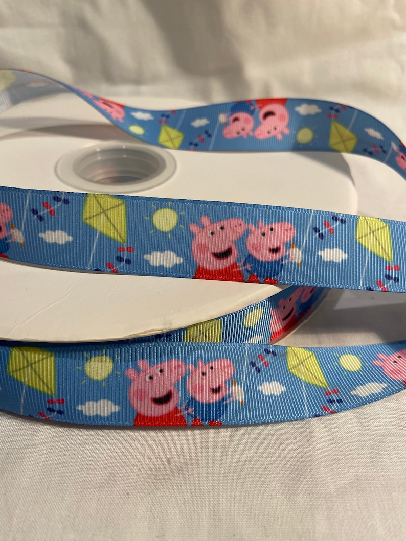 Peppa Pig Grosgrain-ribbon 22mm/7/8" Width Print-by-the-metre - Etsy