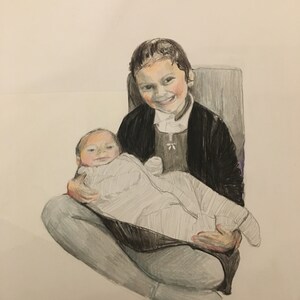 Bright Joyful *hand Drawn* Child Portrait Original Drawing Kid Kids A4 ...