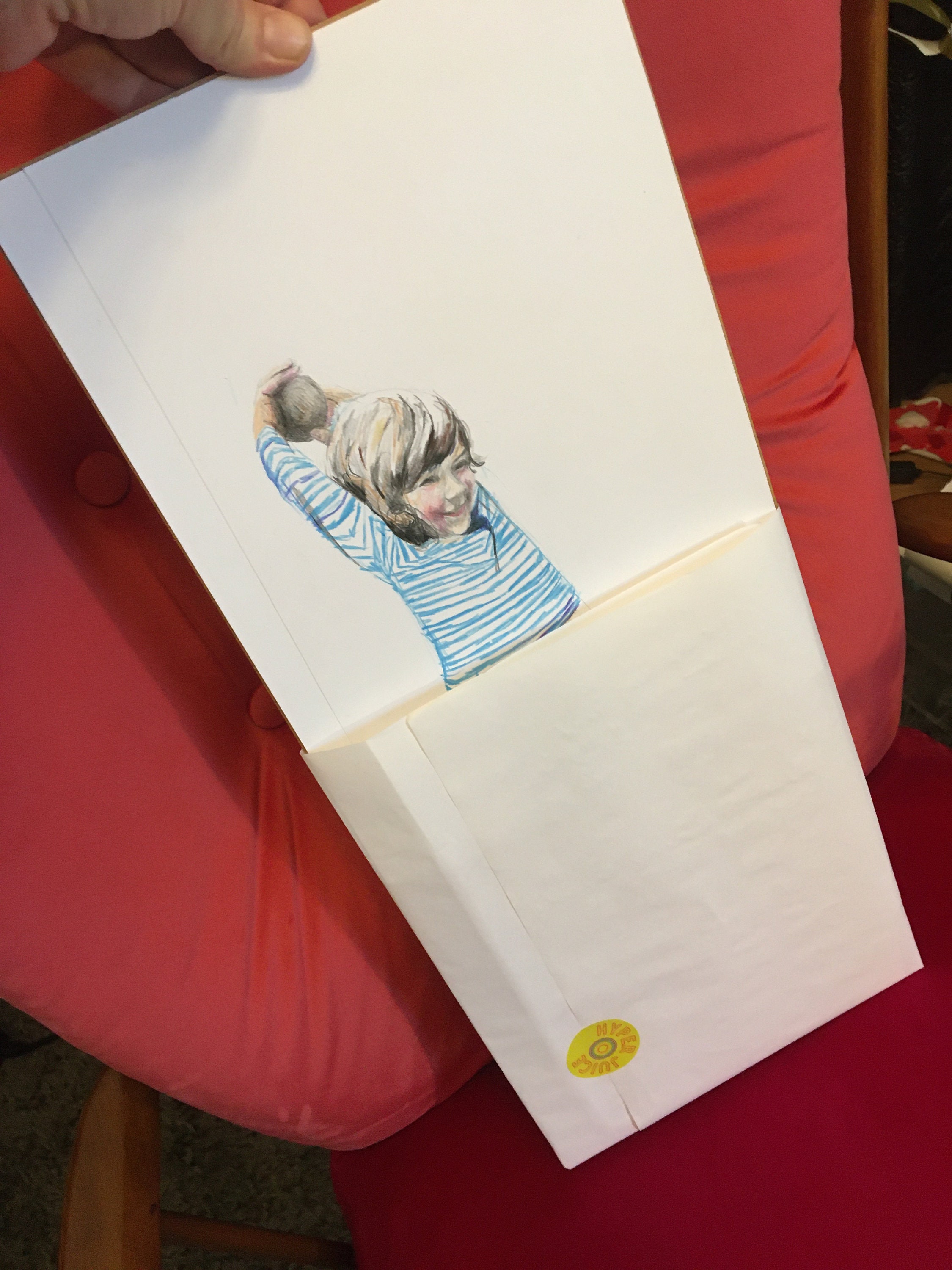 Bright Joyful *hand Drawn* Child Portrait Original Drawing Kid Kids A4 ...