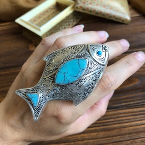 Tuareg Massive Fish Ring Tribal Kuchi Boho Jewellery - Etsy