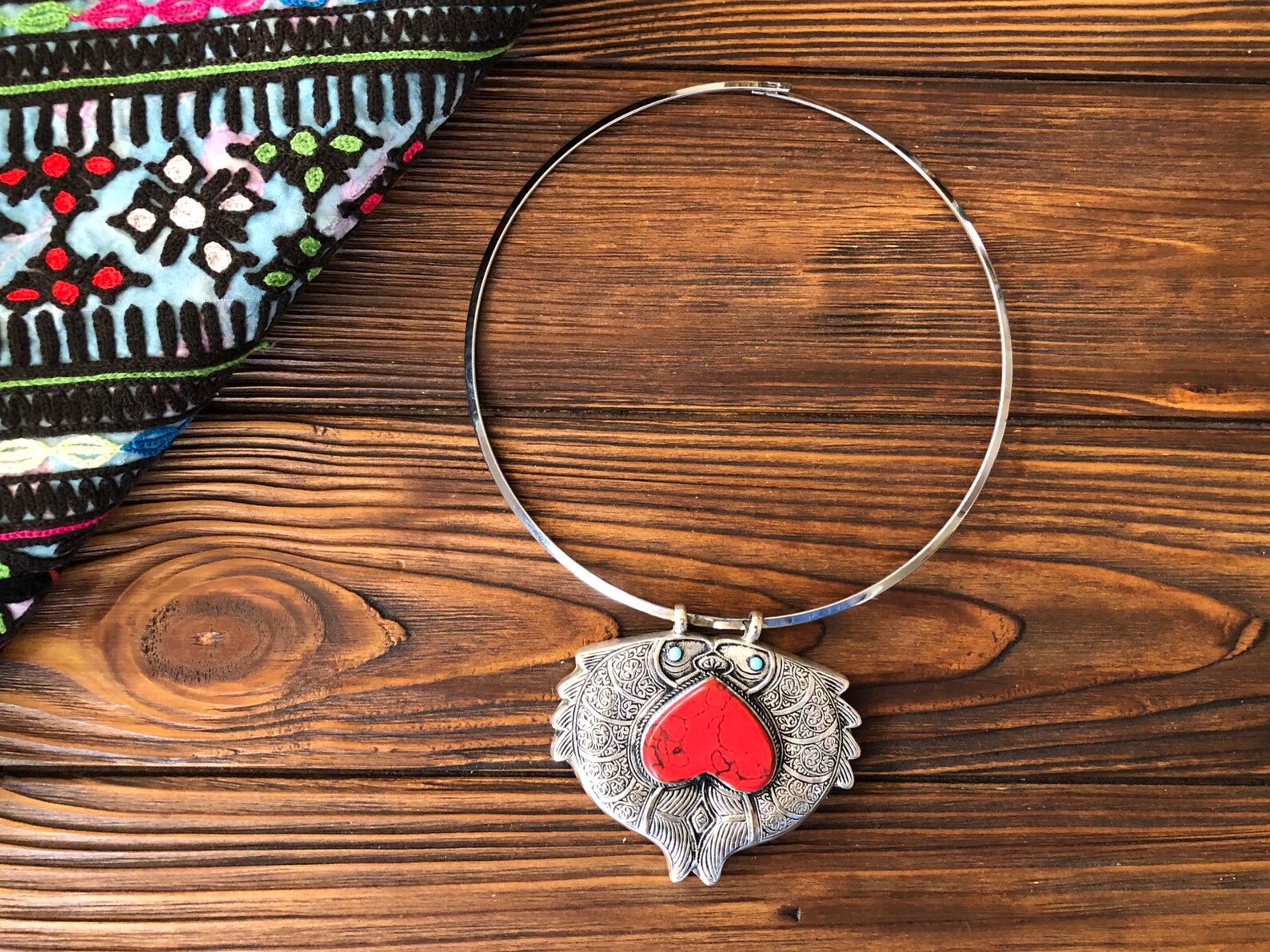 Massive Vintage Red Coral Fish Pendant Berber Amulet | Etsy