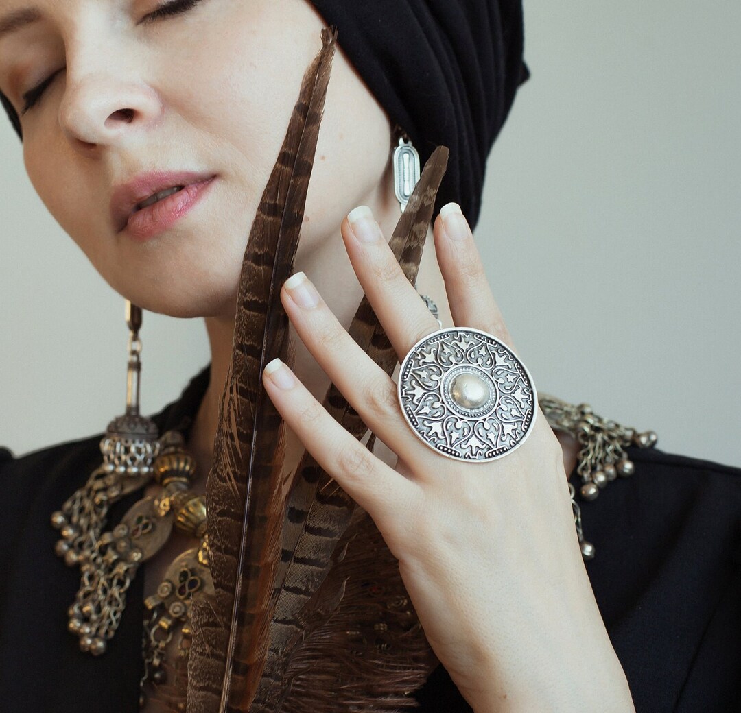 The "dark Shaman" Ring Embodies the Spirit of Boho and Tribel Styles, the Regulated Ring, the ...