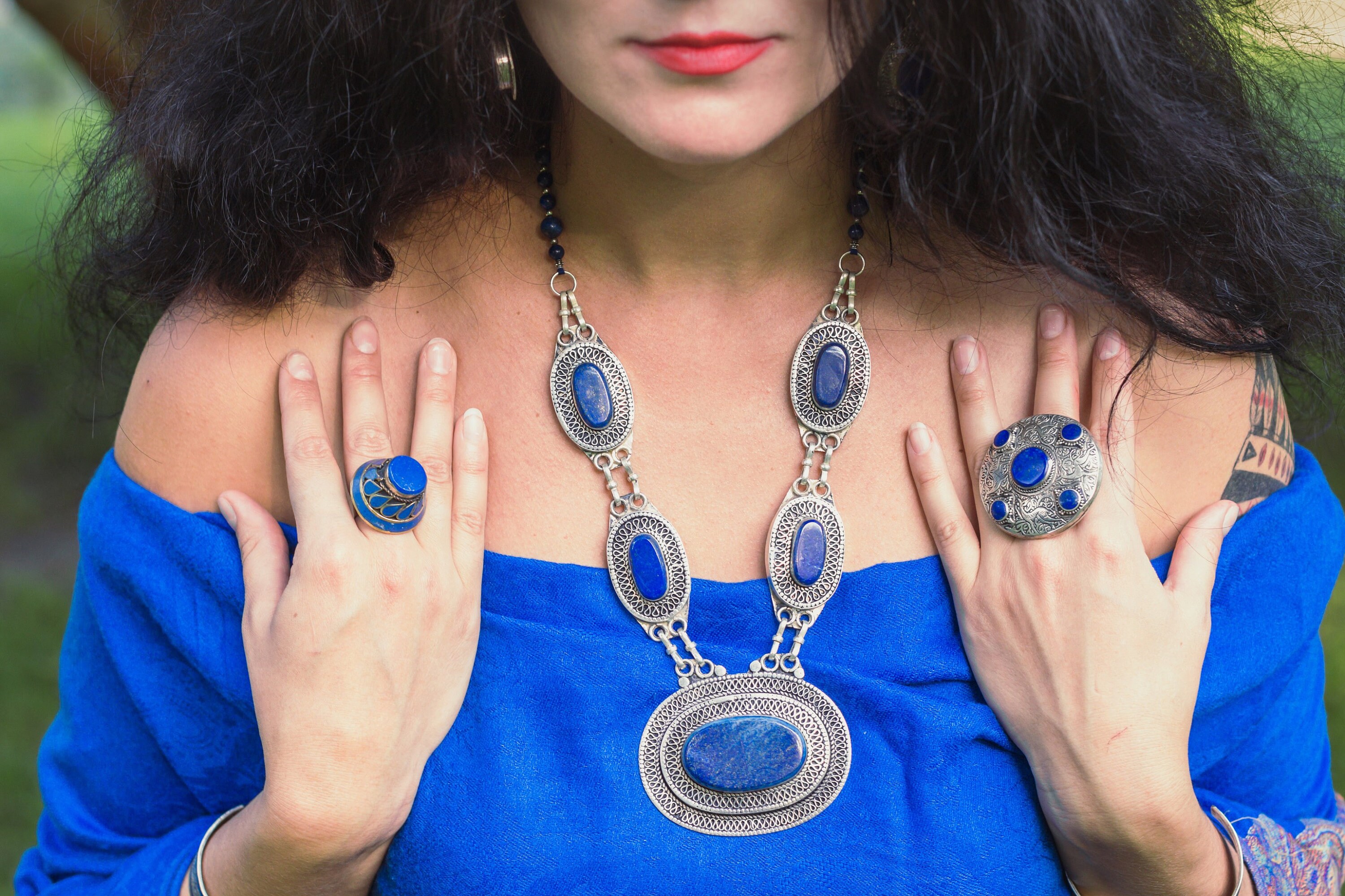 Afghani Kuchi Massive Ring Bohemian Lapis Lazuli Ring Berber - Etsy
