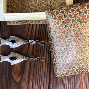 Berber Fish Amulet Earrings, Afghan Animal Black Kuchi Earrings, Tribal ...