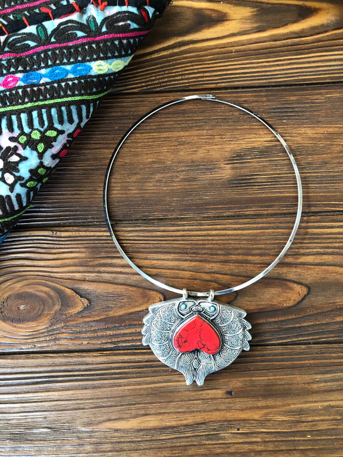 Massive Vintage Red Coral Fish Pendant Berber Amulet | Etsy