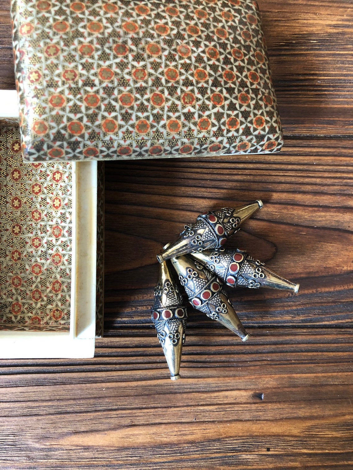 Vintage Red Cone Vintage Pendants DIY Berber Ethnic Beads - Etsy