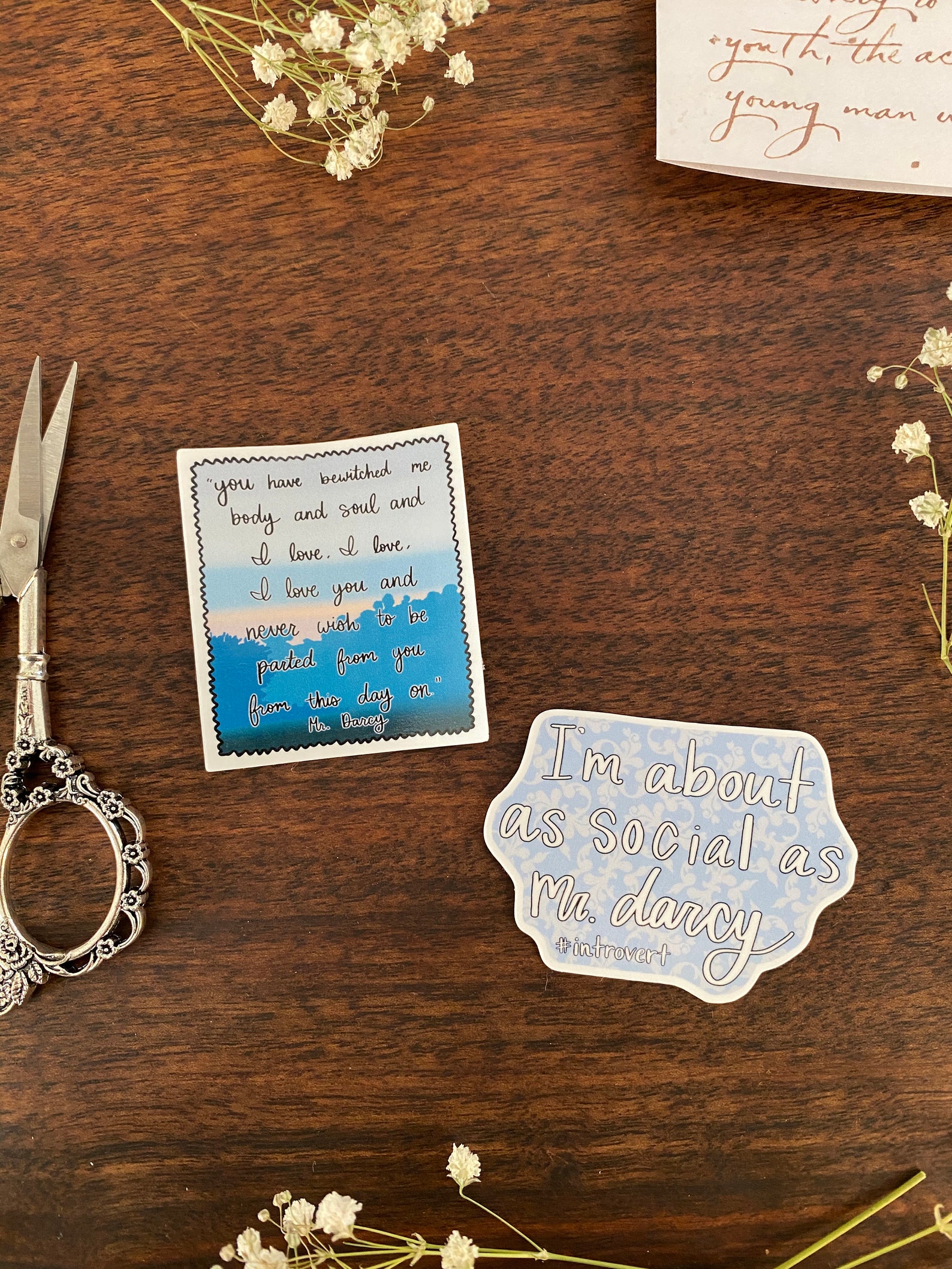 Pride and Prejudice Sticker Pack Pride and Prejudice Mr. - Etsy