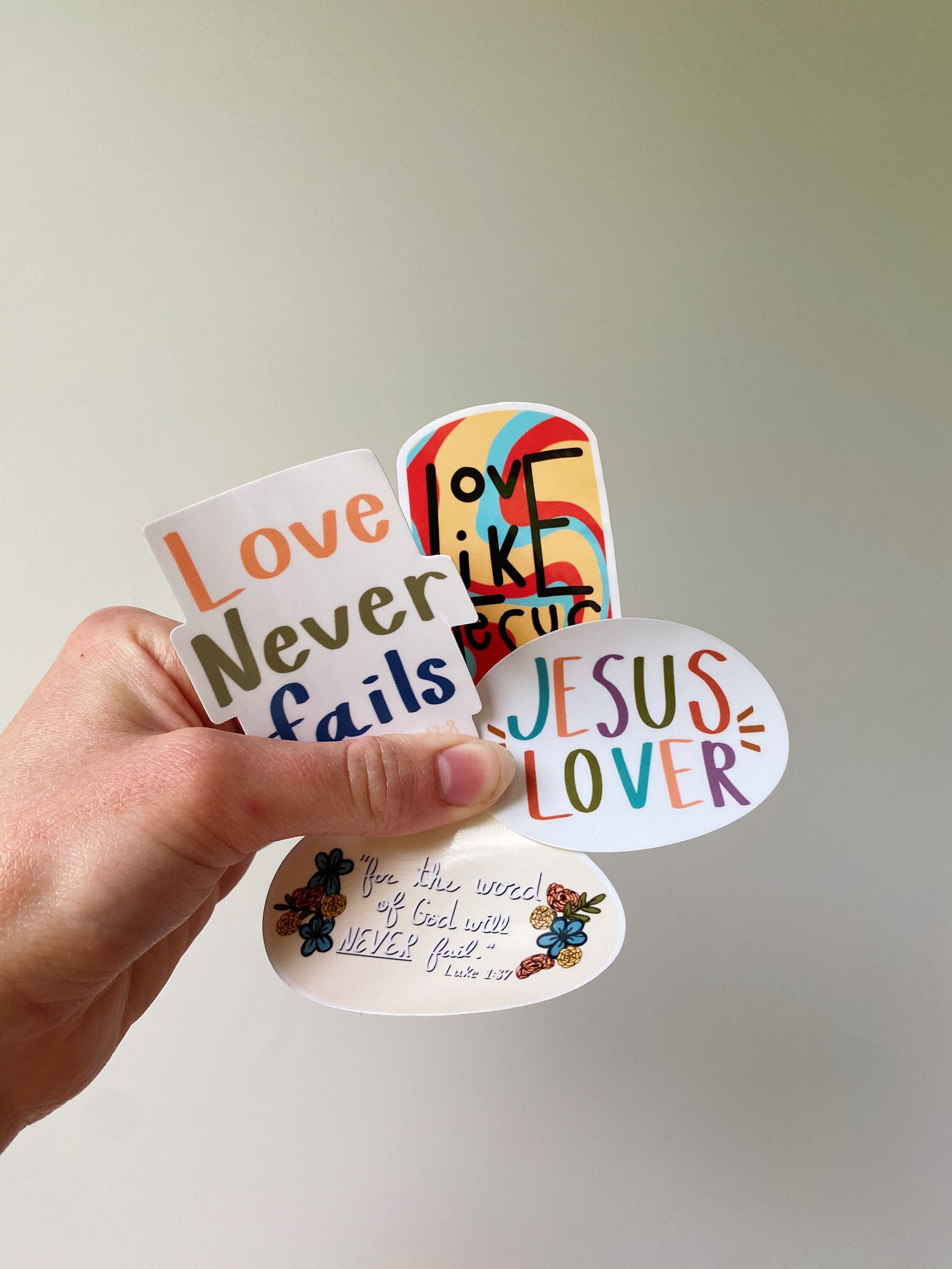 Bible Sticker Pack Gift Idea Handmade Waterproof Stickers - Etsy
