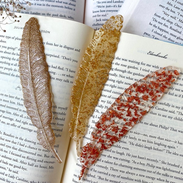 Feather Bookmarks - Etsy