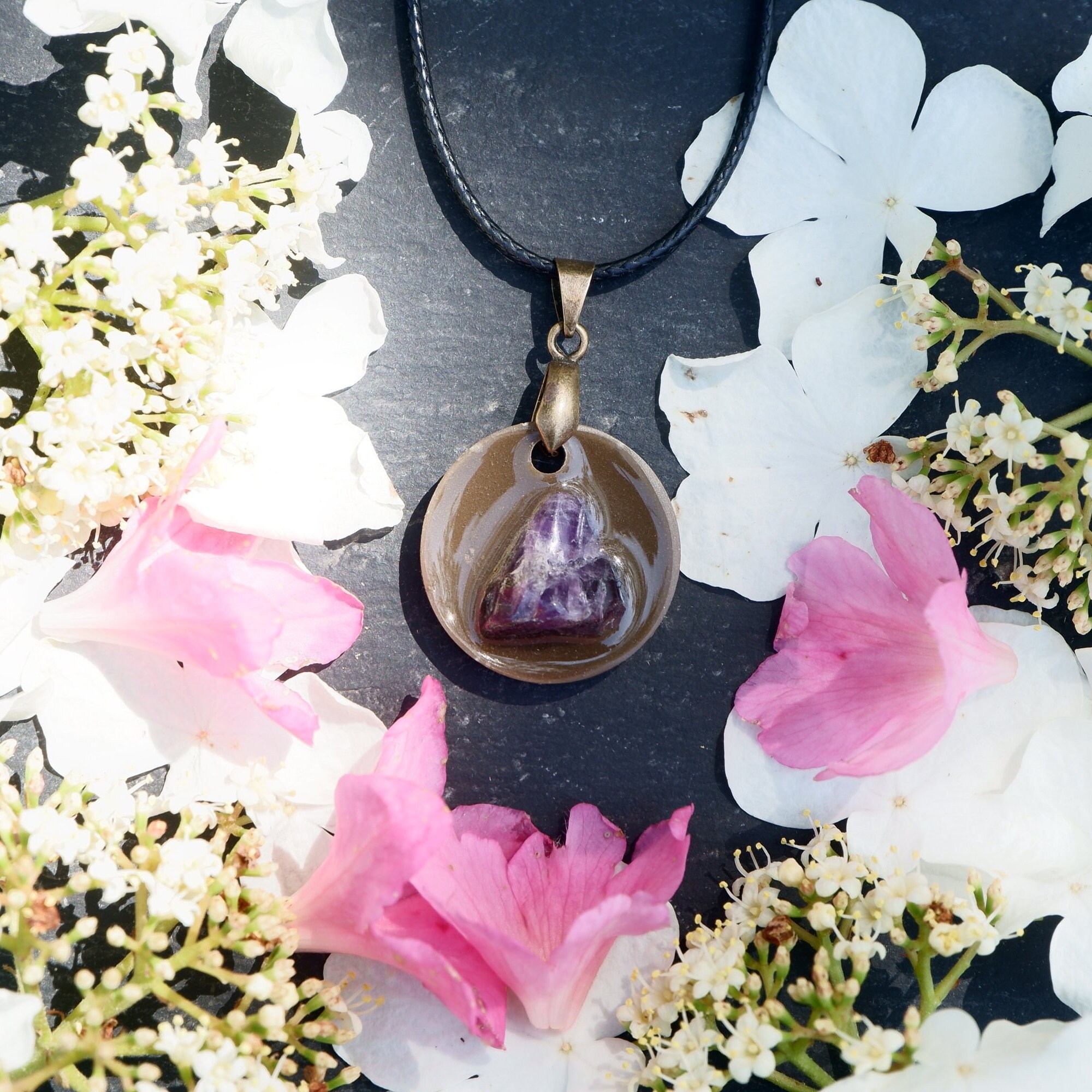 Misc Amethyst Aether Pendants Healing Crystal EMF Protection - Etsy