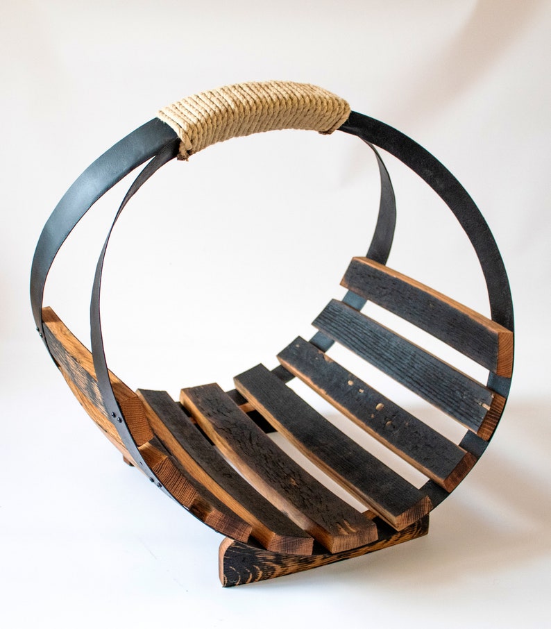 Hand Crafted Oak Scotch Whisky Barrel Stave and Hoop Log - Etsy