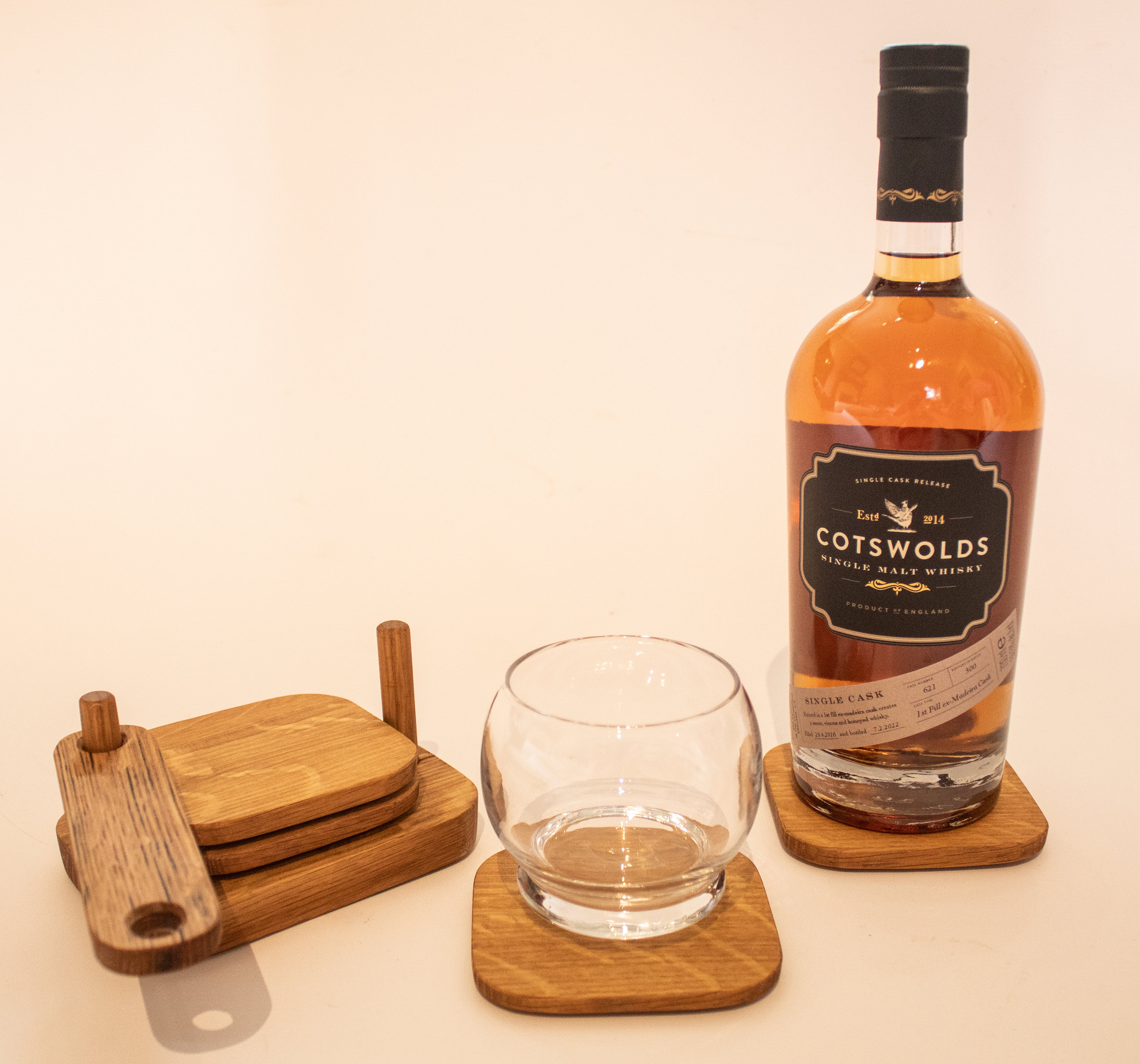 Hand Crafted Oak, Scotch Whisky Barrel Stave Coasters (customizable) - Etsy