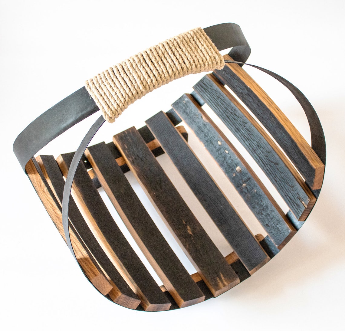 Hand Crafted Oak Scotch Whisky Barrel Stave and Hoop Log - Etsy